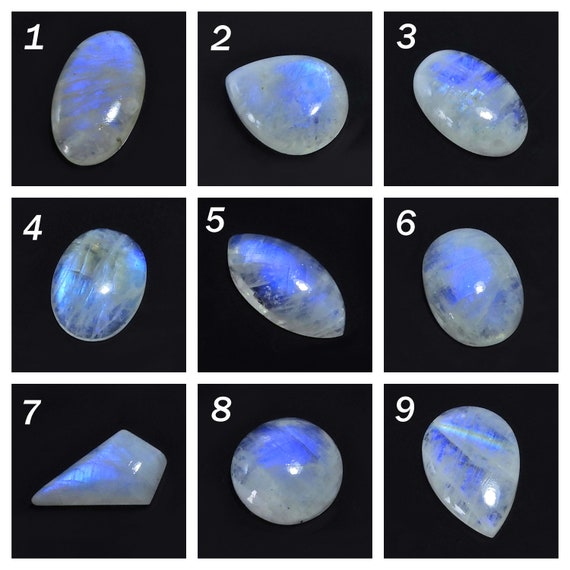 Full Flashy Blue Fire Sparkle Top Quality Untreated Moonstone - Etsy