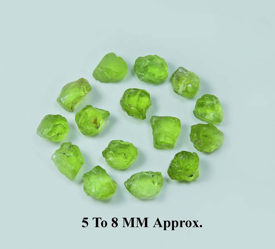 15 Stück AAA Natürlicher Peridot Rohedelstein, Peridot Kristall, Loser ...