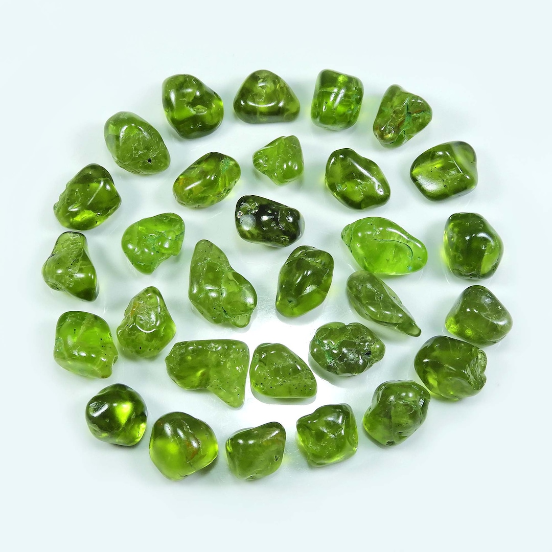 AAA+ Quality Natural Peridot Tumbled Gemstone, Bright Green Peridot ...