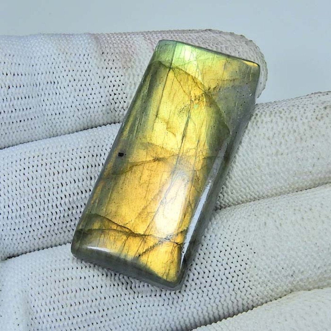 Very Rare Beautiful Golden Color Labradorite Cabochon, Spectrolite ...
