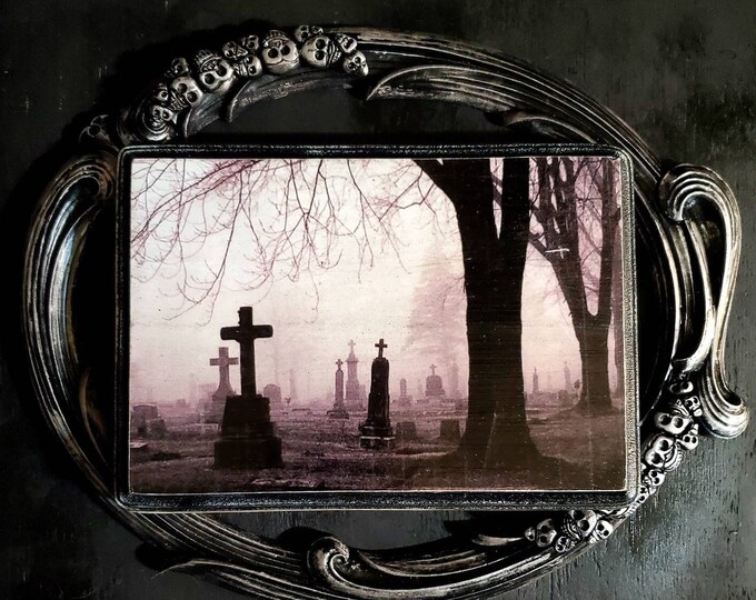 Cemetery Plaque, Gothic Wall Decor, Gothic Home Decor, Halloween Decor ...