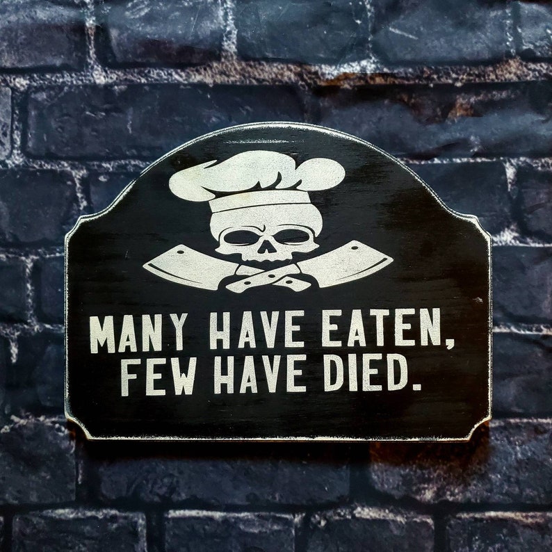 Kitchen Decor Funny Kitchen Decor Gothic Kitchen Skull - Etsy