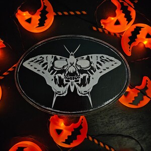 Death's Head Moth, Gothic Wall Decor, Horror Decor, Halloween Decor - Etsy