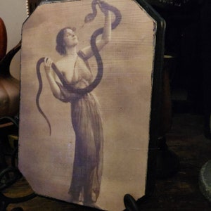 Lilith With the Serpent, Snake Charmer, Gothic Home Decor - Etsy