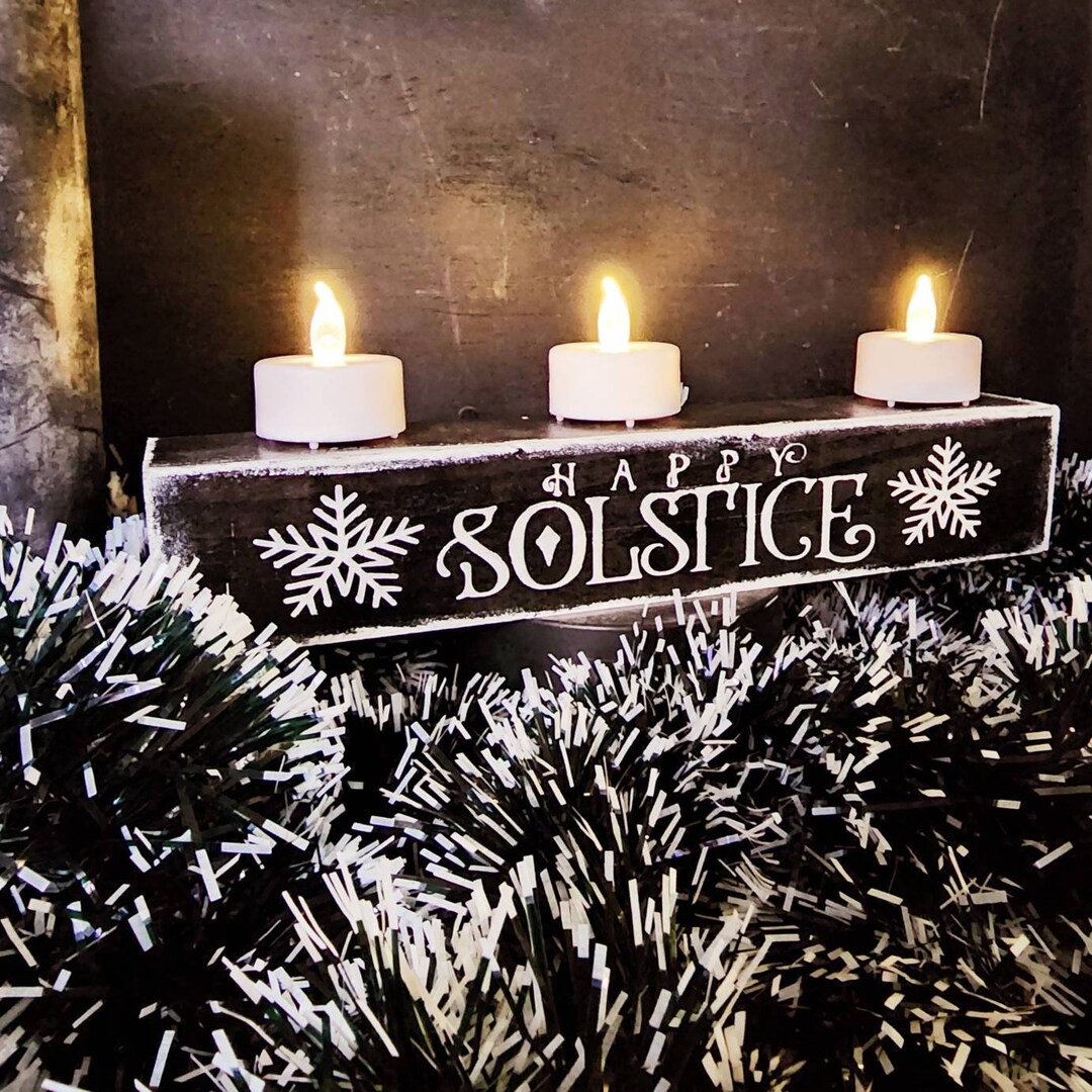 Happy Solstice Decor, Winter Solstice, Pagan Holiday Decor - Etsy