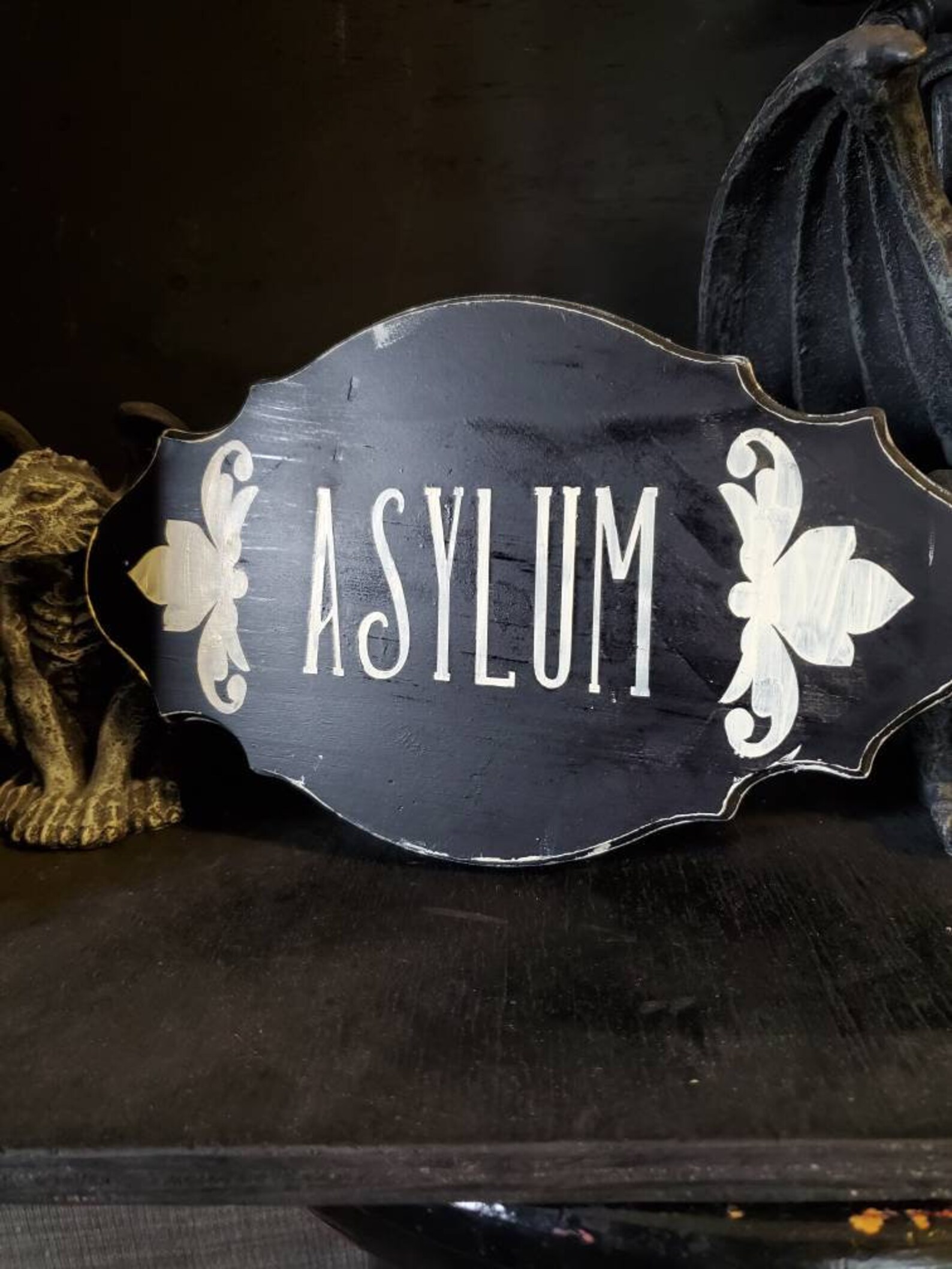 Gothic Wall Decor Asylum Sign Gothic Home Decor Halloween - Etsy