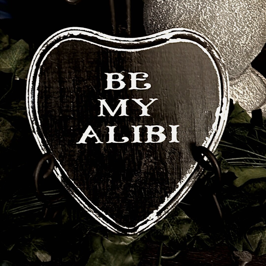 Be My Alibi, True Crime, Romantic Goth, Engagement Gift, Dark Humor - Etsy