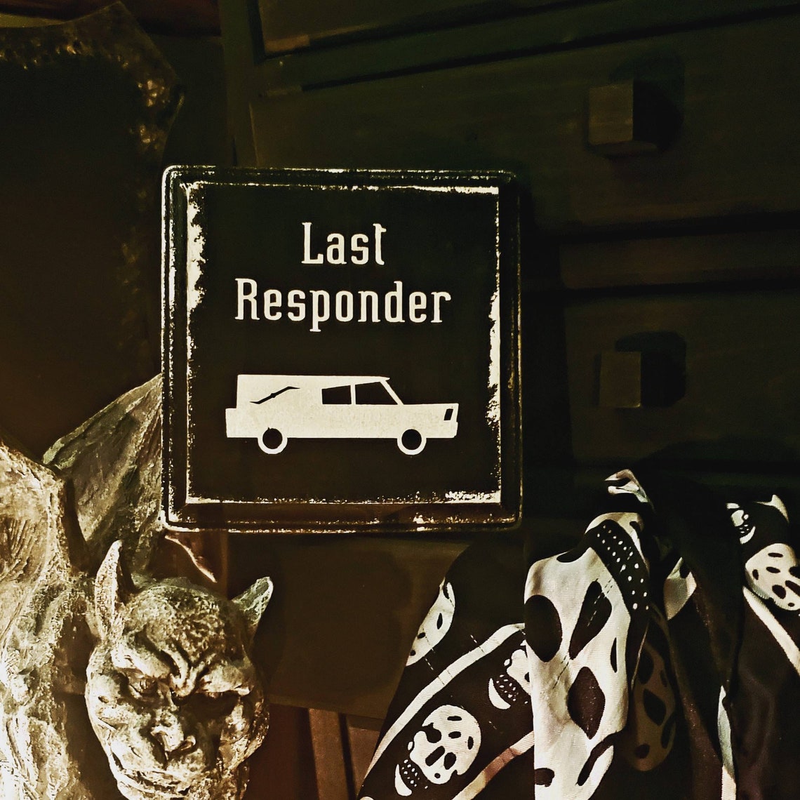 Last Responder Dark Humor Funny Wall Hanging Gothic Home - Etsy
