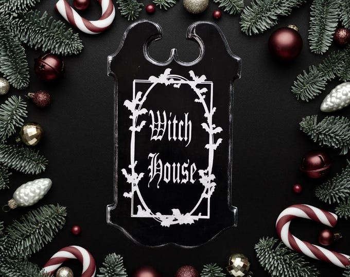 Witch House, Door Sign, Halloween Decor, Gothic Home Decor, Goth Home ...