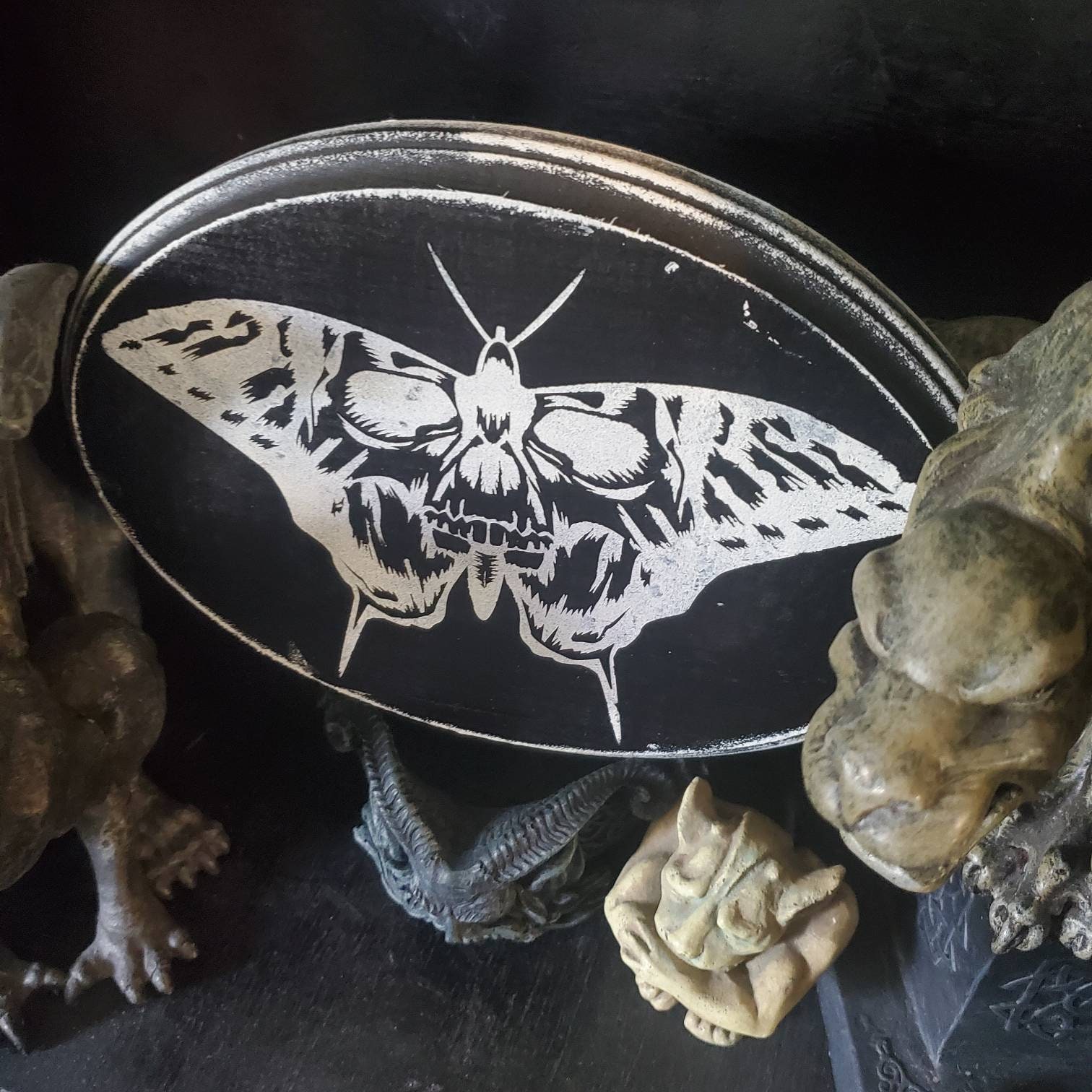 Death's head moth gothic wall decor horror decor | Etsy