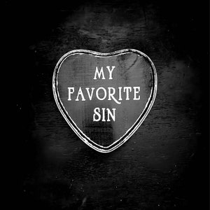 My Favorite Sin, Gothic Wall Decor, Black Heart, Gothic Home Decor ...