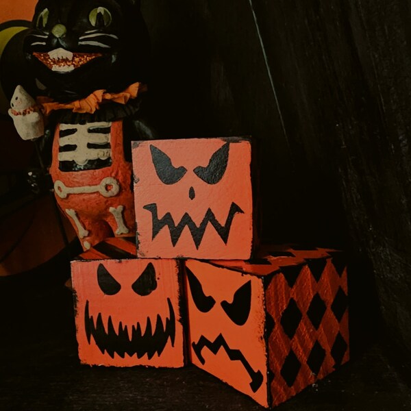 Halloween Blocks - Etsy