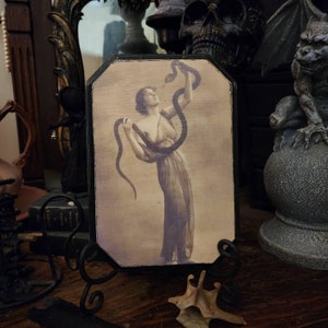 Lilith With the Serpent, Snake Charmer, Gothic Home Decor - Etsy