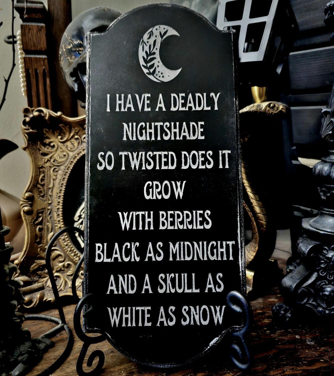 Deadly Nightshade Poem, Gothic Wall Art,dark Cottagecore - Etsy