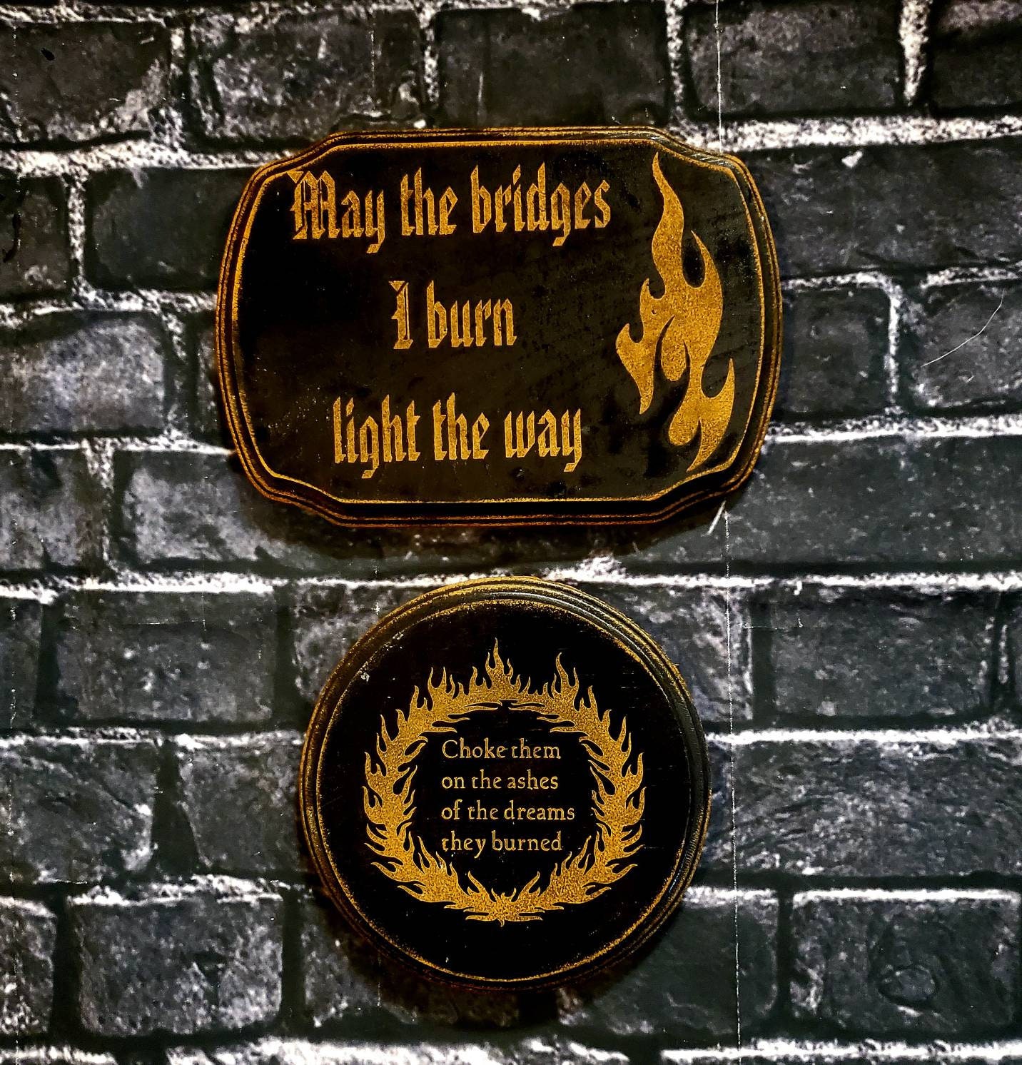 Burning Bridges to Light the Way Inspirational Quotes Gothic - Etsy