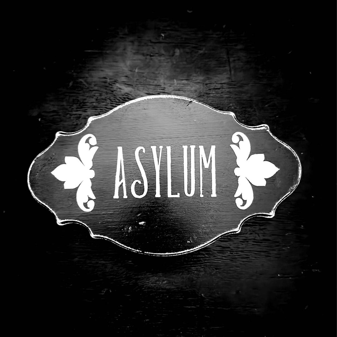 Asylum Gothic Wall Decor, Asylum Sign, Gothic Home Decor, Halloween ...
