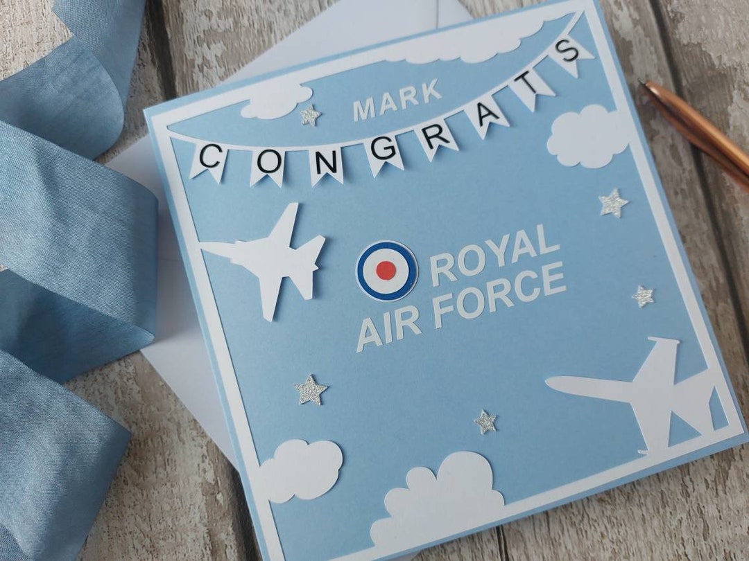 Personalised RAF Graduation Card Royal RAF Congratulations - Etsy