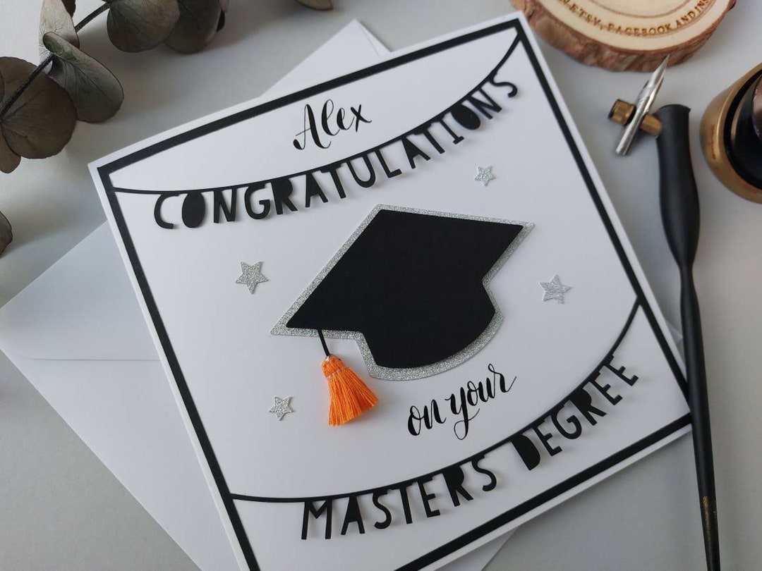 Personalised Congratulations on Your Degree Card | Masters Degree ...