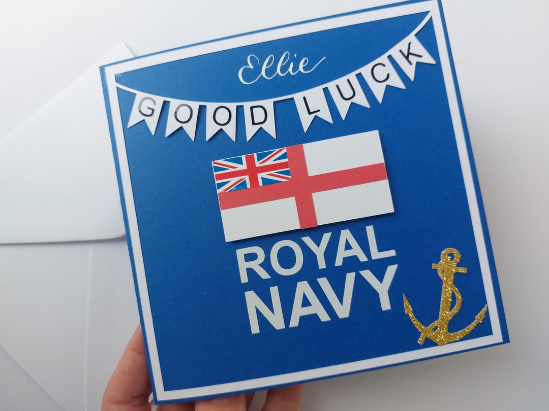 Personalised Good Luck Royal Navy Card - Etsy UK