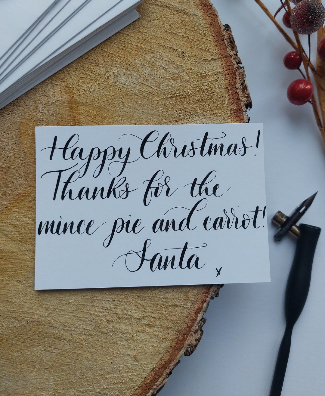 A7 Custom Calligraphy Note Postcard Style Modern - Etsy
