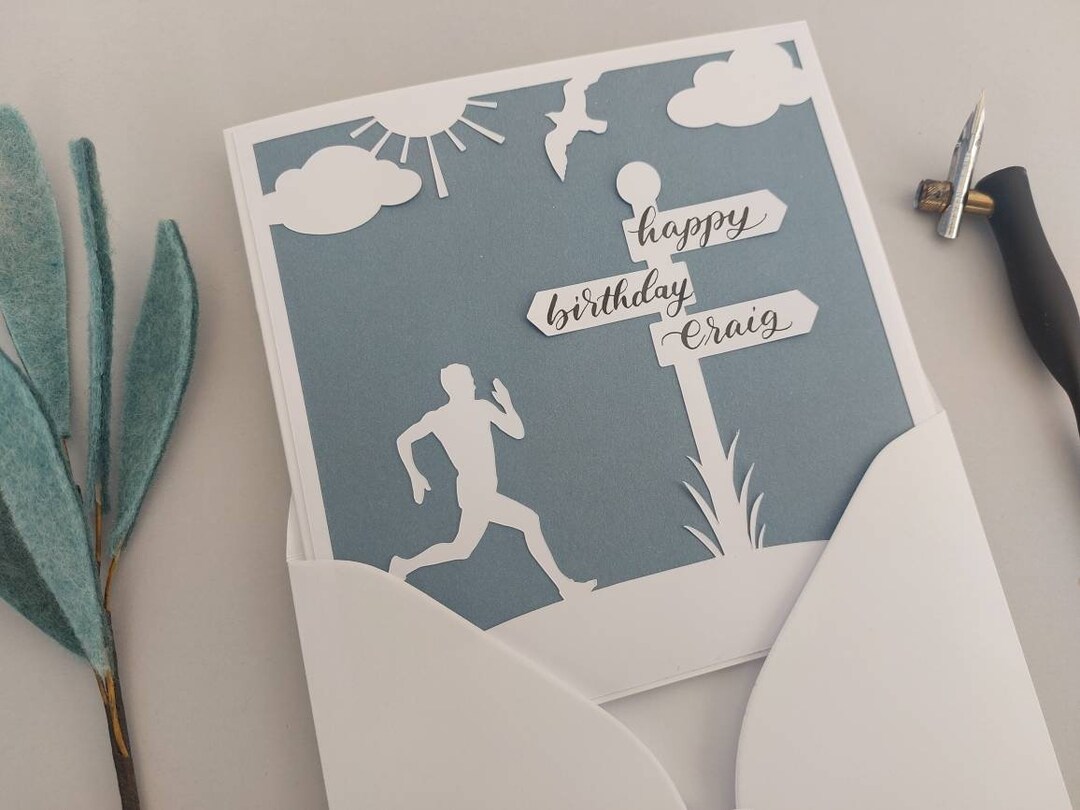 Personalised Runners Birthday Card Male Female Runner L Athlete L ...