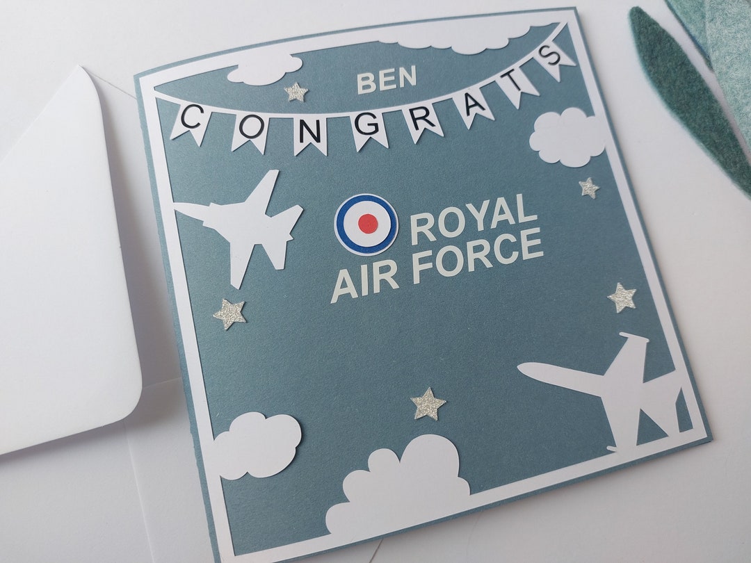 Personalised RAF Graduation Card Royal RAF Congratulations Royal Air ...