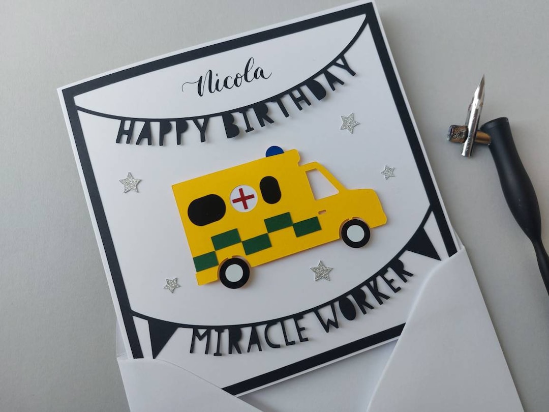 Personalised Happy Birthday Paramedic Card | Ambulance | Happy Birthday ...