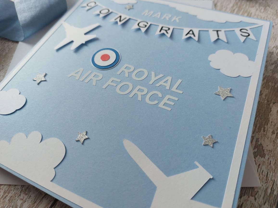 Personalised RAF Graduation Card Royal RAF Congratulations - Etsy UK