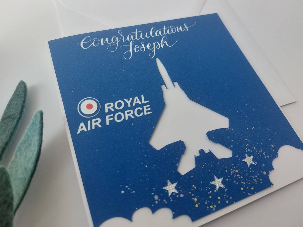 Personalised RAF Passing Out Card Royal RAF - Etsy UK