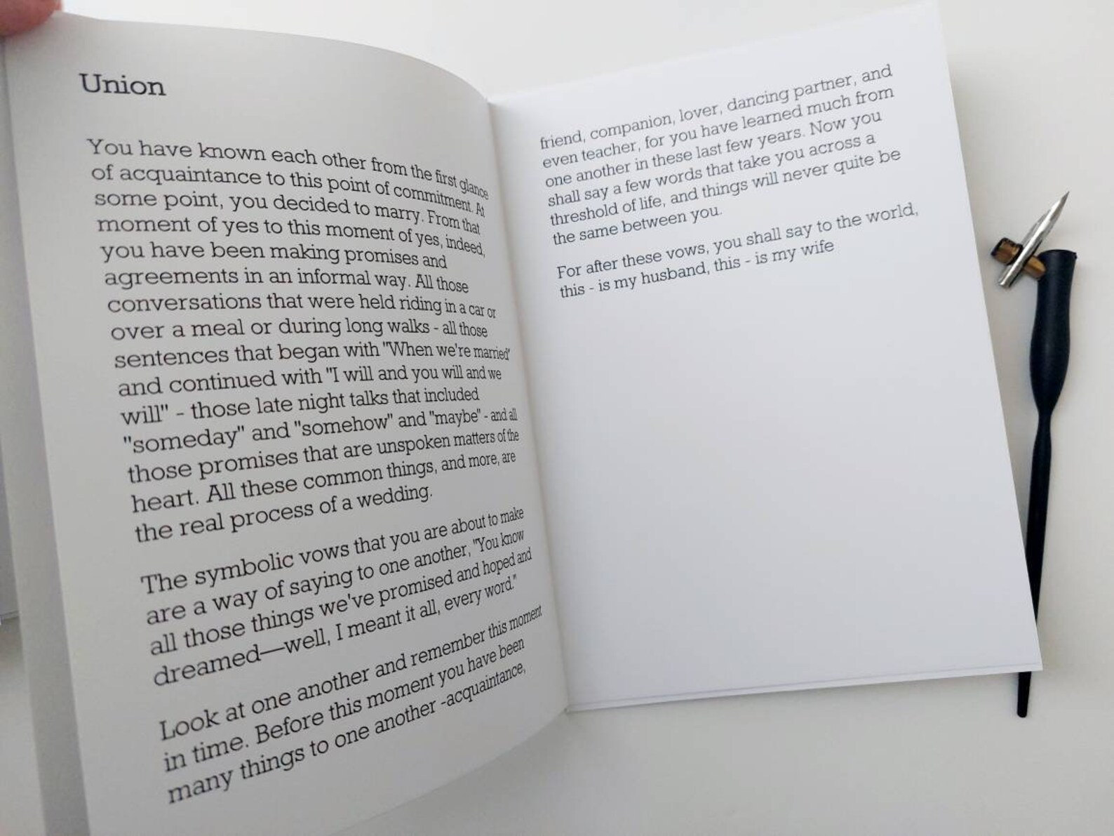 Personalised Wedding Reading Book Cover L Wedding Reading Booklet ...