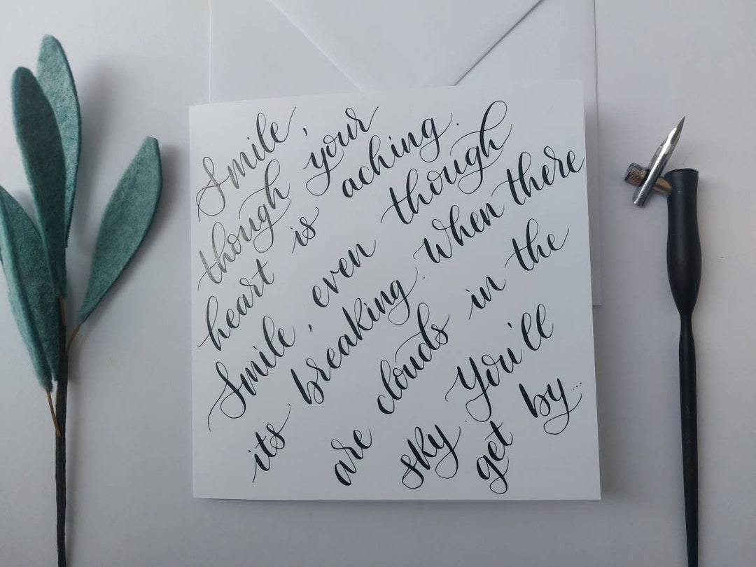Your Words | Custom Calligraphy | Modern Calligraphy | Song Lyrics ...