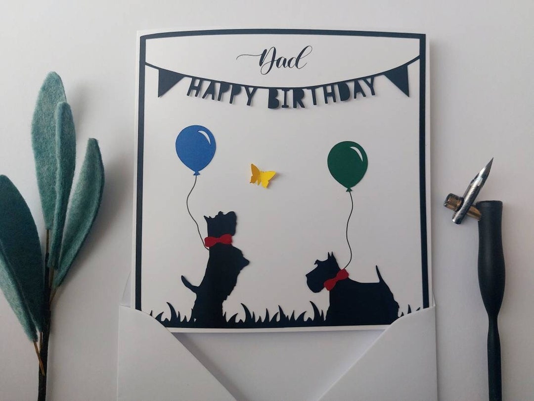 Personalised Scottie Dog Birthday Card | Scottish Terrier| Dog Card L ...