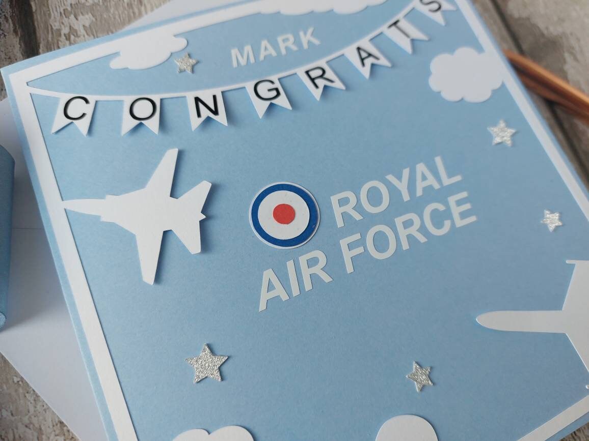 Personalised RAF Graduation Card Royal RAF Congratulations - Etsy UK