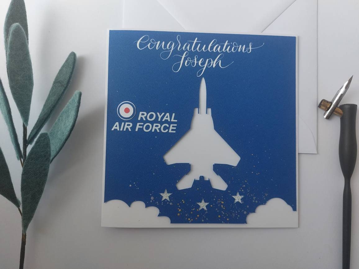 Personalised RAF Passing Out Card Royal RAF - Etsy UK