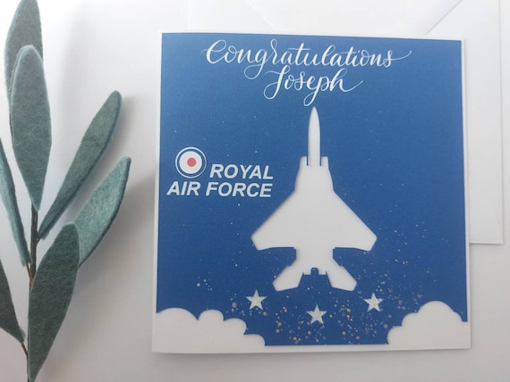 Personalised RAF Passing Out Card Royal RAF - Etsy UK