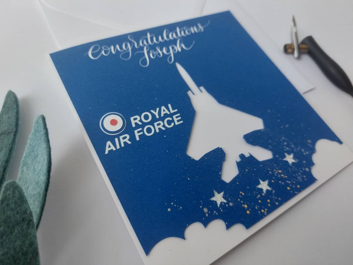 Personalised RAF Passing Out Card Royal RAF - Etsy UK