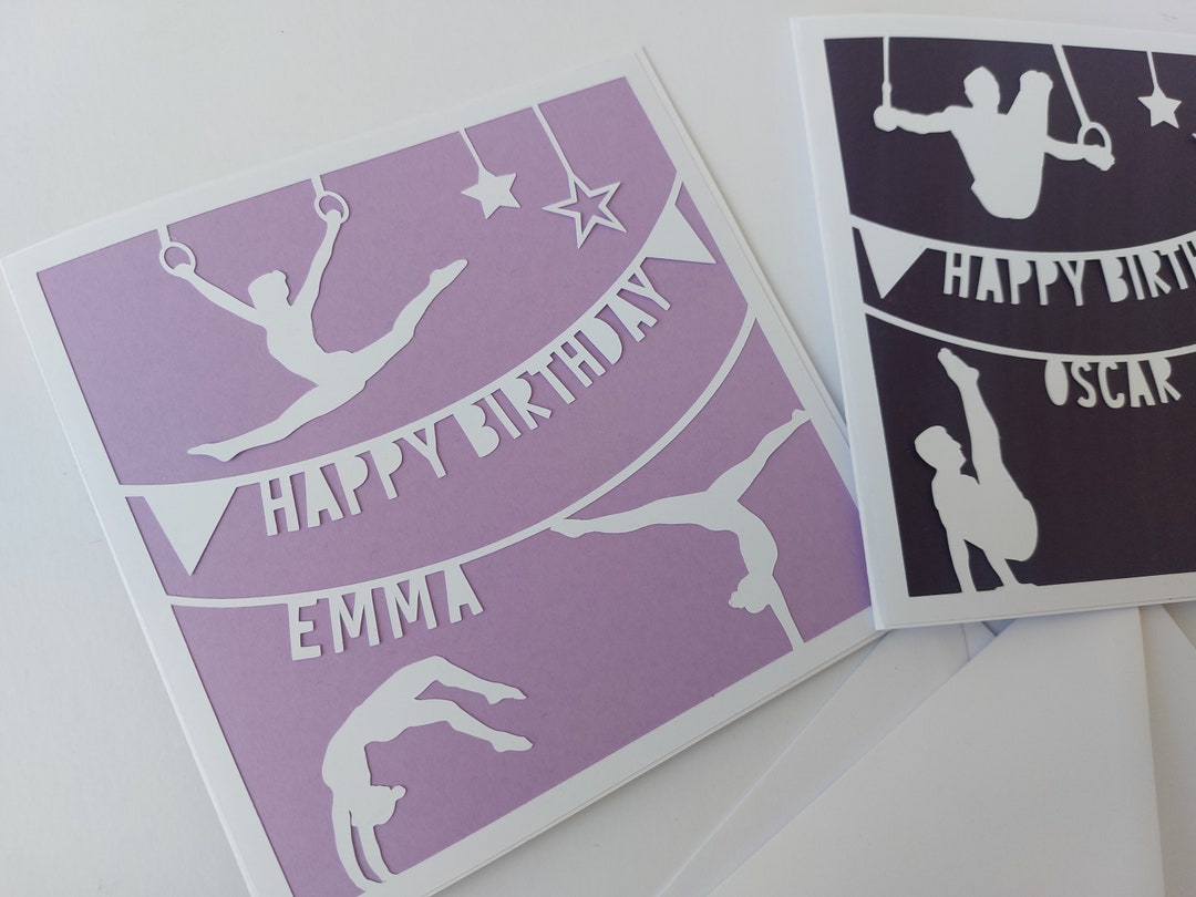 Personalised Gymnastic Birthday Card Gymnastics Card for Her or Him ...