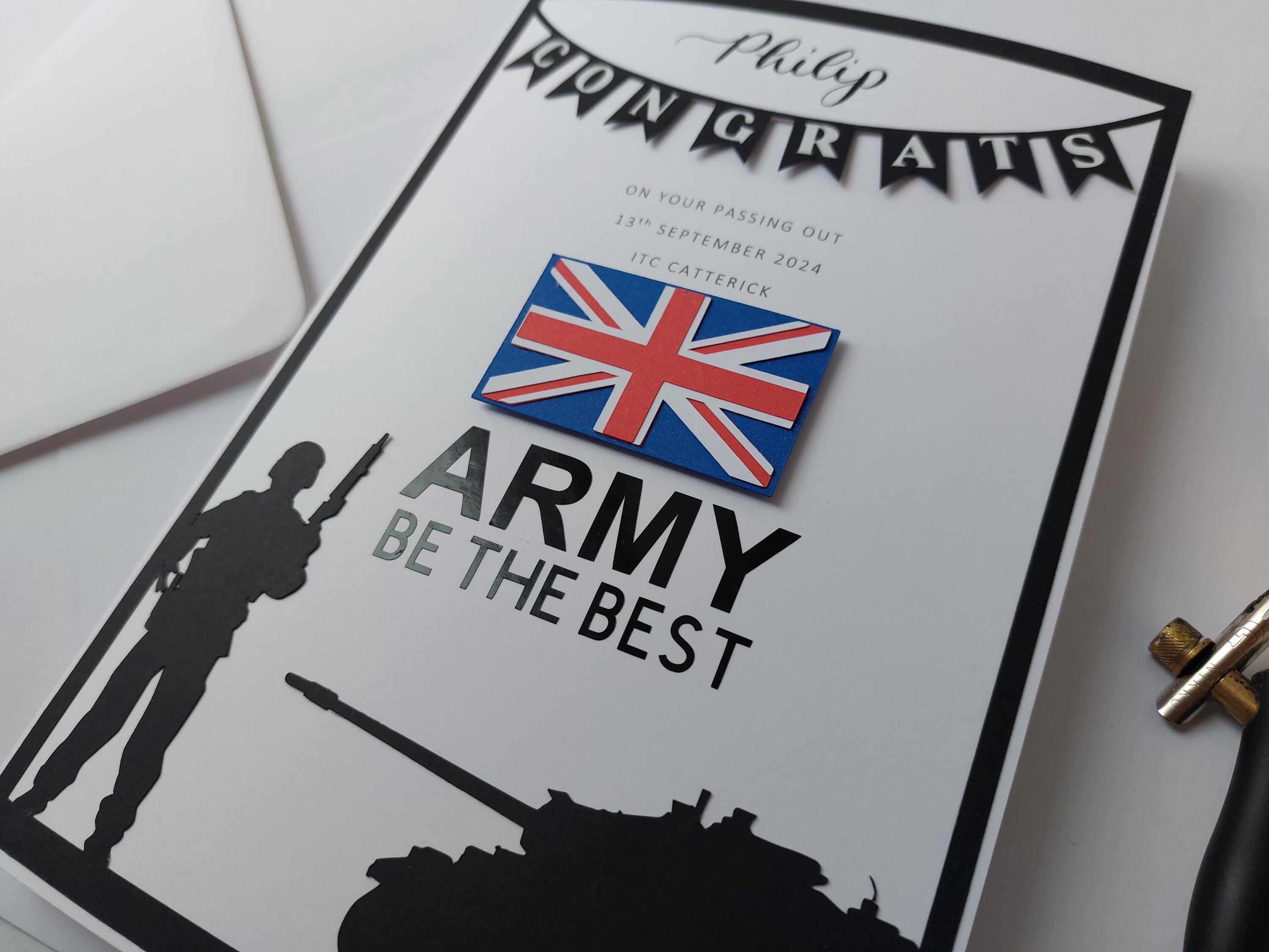 Personalised Army Congrats Card L A5 L Luxury Passing Out Card L ...