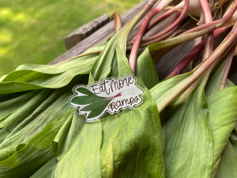 Eat More Ramps: Ramp Themed Pin Appalachian Onion Wild - Etsy
