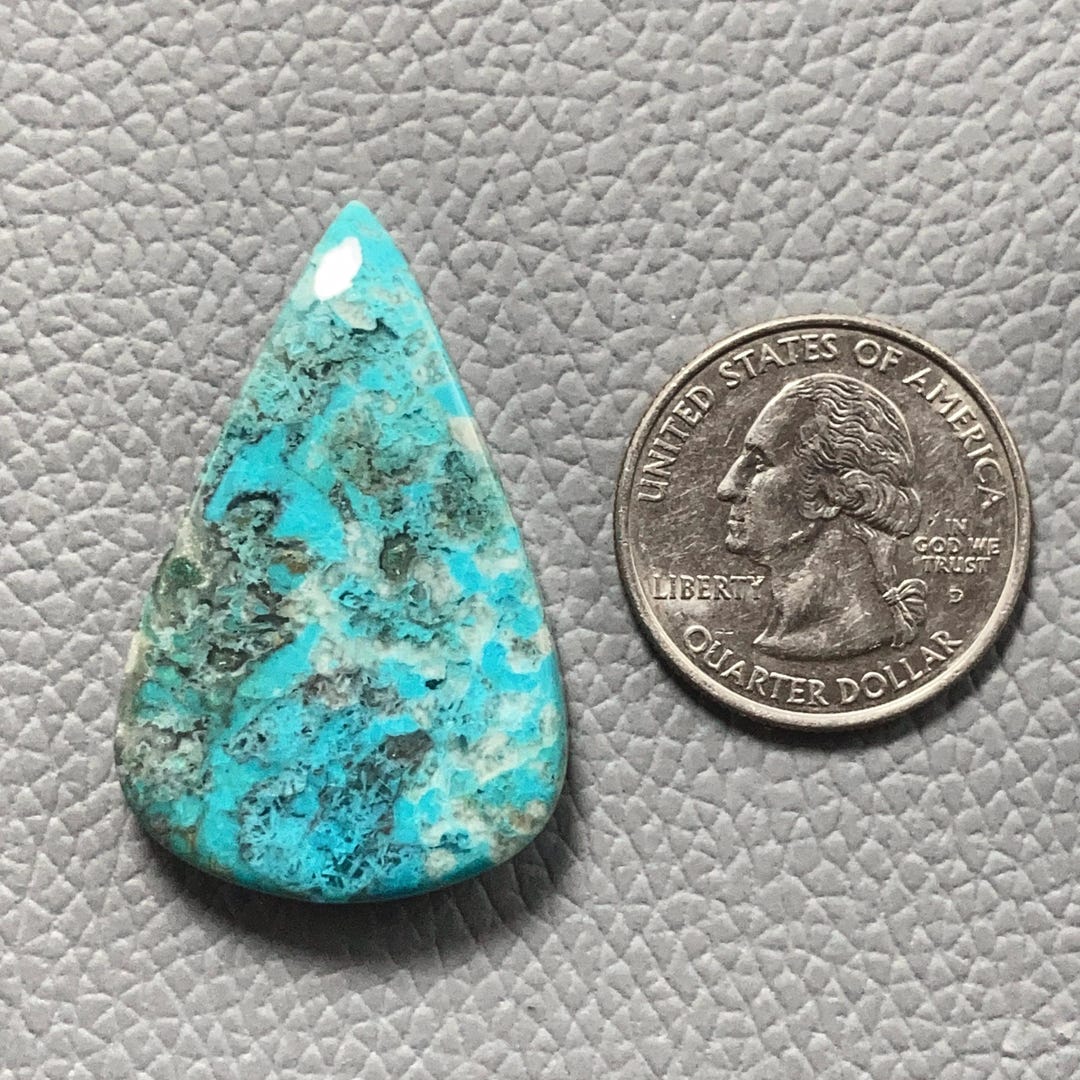 Peruvian Gem Silica, Pear Cabochon, 40x26x7 MM, 45 CTS, Beautiful ...
