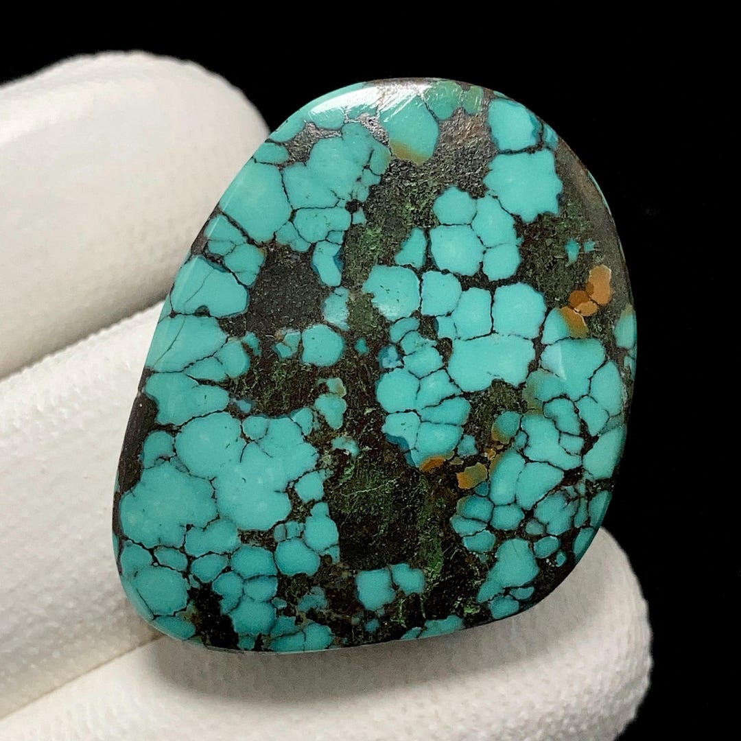 Spiderweb Hubei Turquoise, Cushion Cabochon, 32x26x6 MM, 49 CTS ...