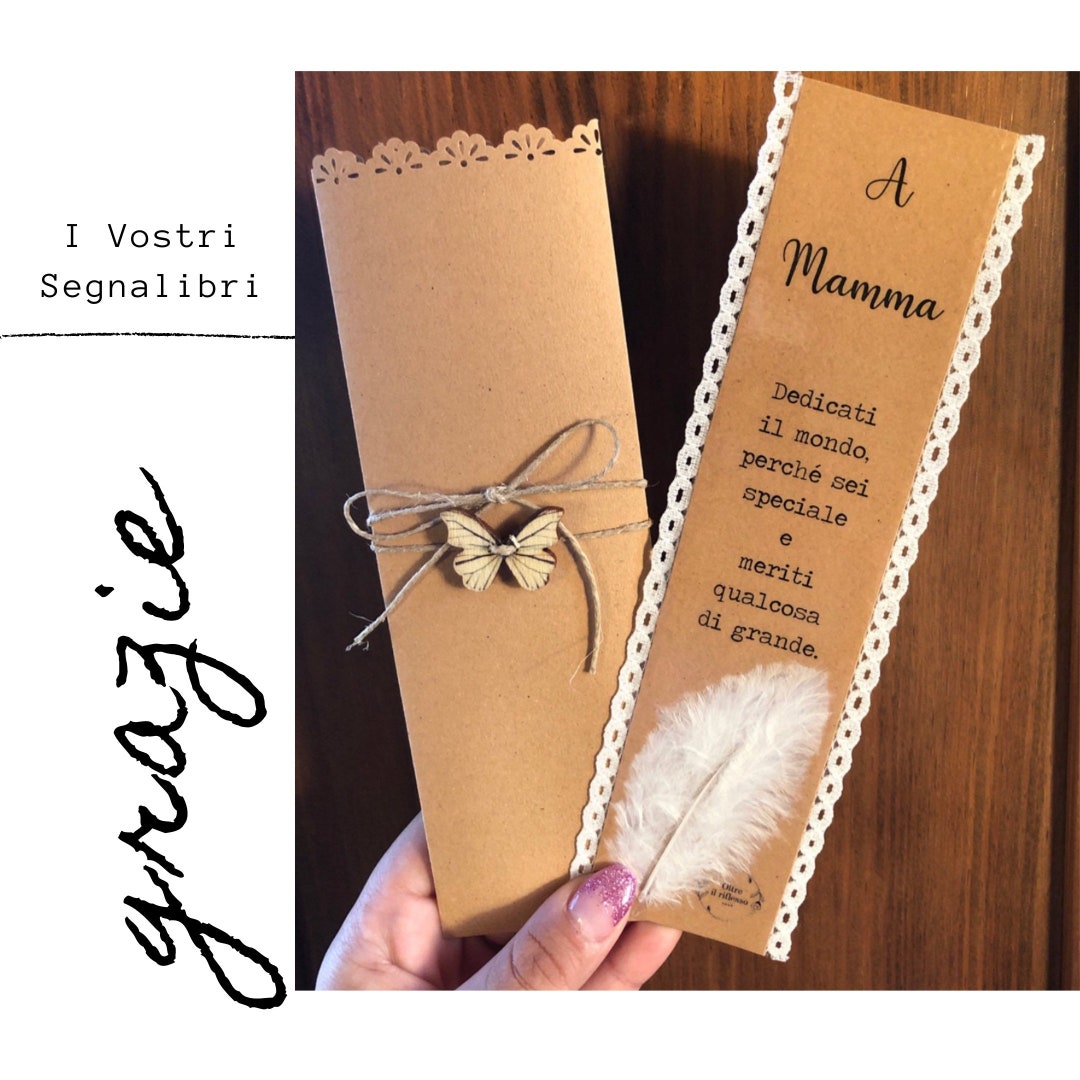 Personalized Bookmark EDVIGE Model With Dedication to Mum Version 1 - Etsy