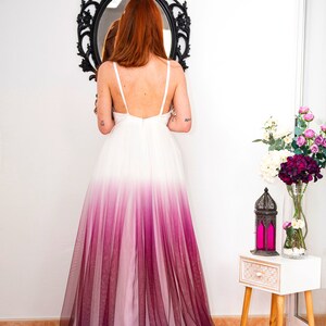 NEW!! Ombre Wedding Dress, Gradient Ball Gown Dress Available in 6 ...