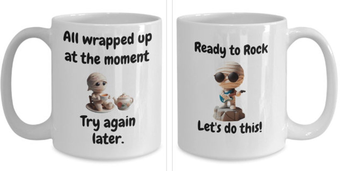 2-sided Coffee Cup, Busy One Side, Ready to Rock the Other. Busy ...