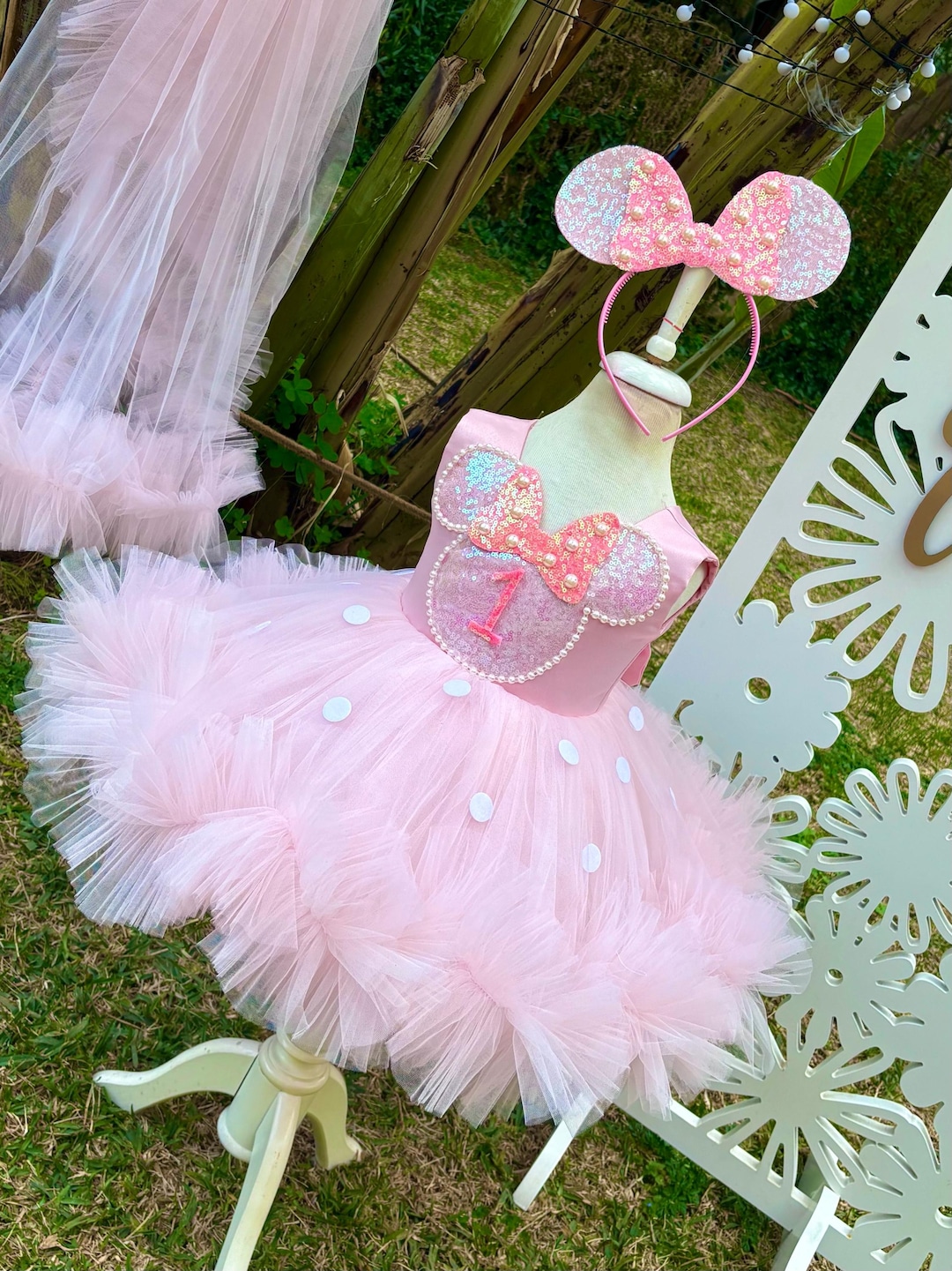 Minnie Mickey Mouse Inspired Dress Costume Set, Toddler Pageant Tutu ...