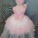 Powder Pink Girl Pageant Dress Detachable Train, Long Tail Baby Grown ...