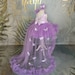 Sequin Lilac Girl Gown With Butterflies & Detachable Train - Etsy