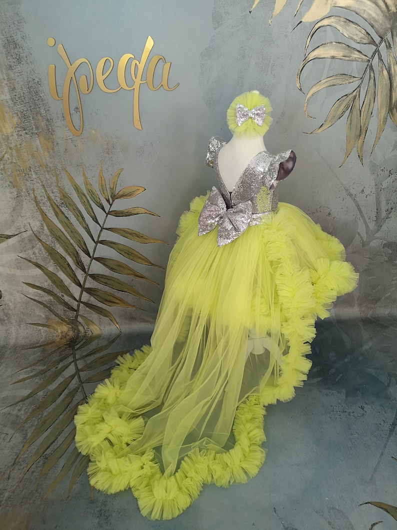 Neon Green Baby Girl Tutu Pageant Dress Kiddie Frock - Etsy