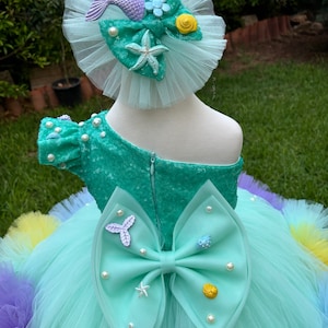 Ariel Inspired Mermaid Theme Baby Pageant Dress, Under the Sea Costume ...