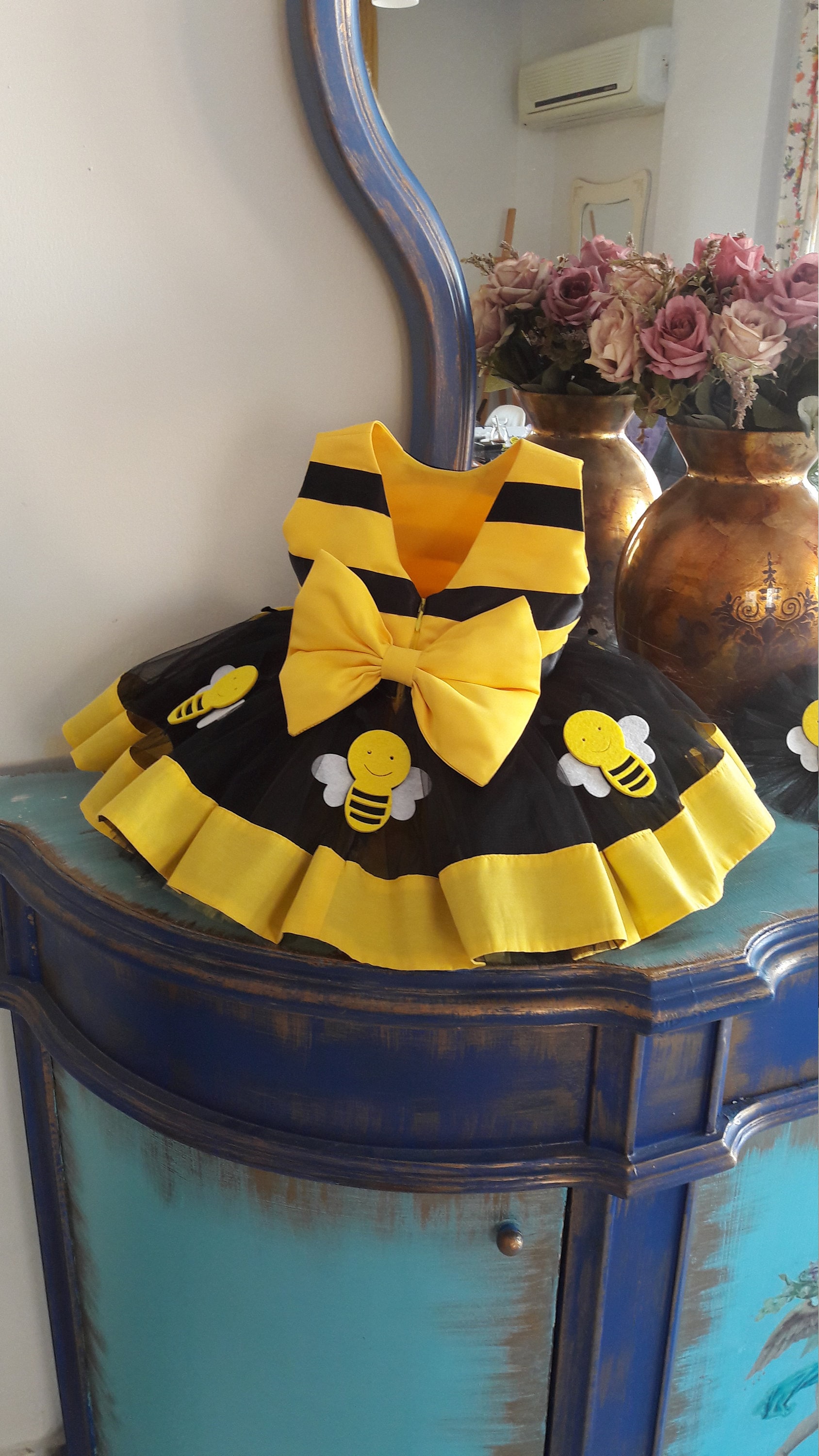 Baby Bee Dress Bumble Bee Costume Toddler Wear Custom Kid - Etsy Australia